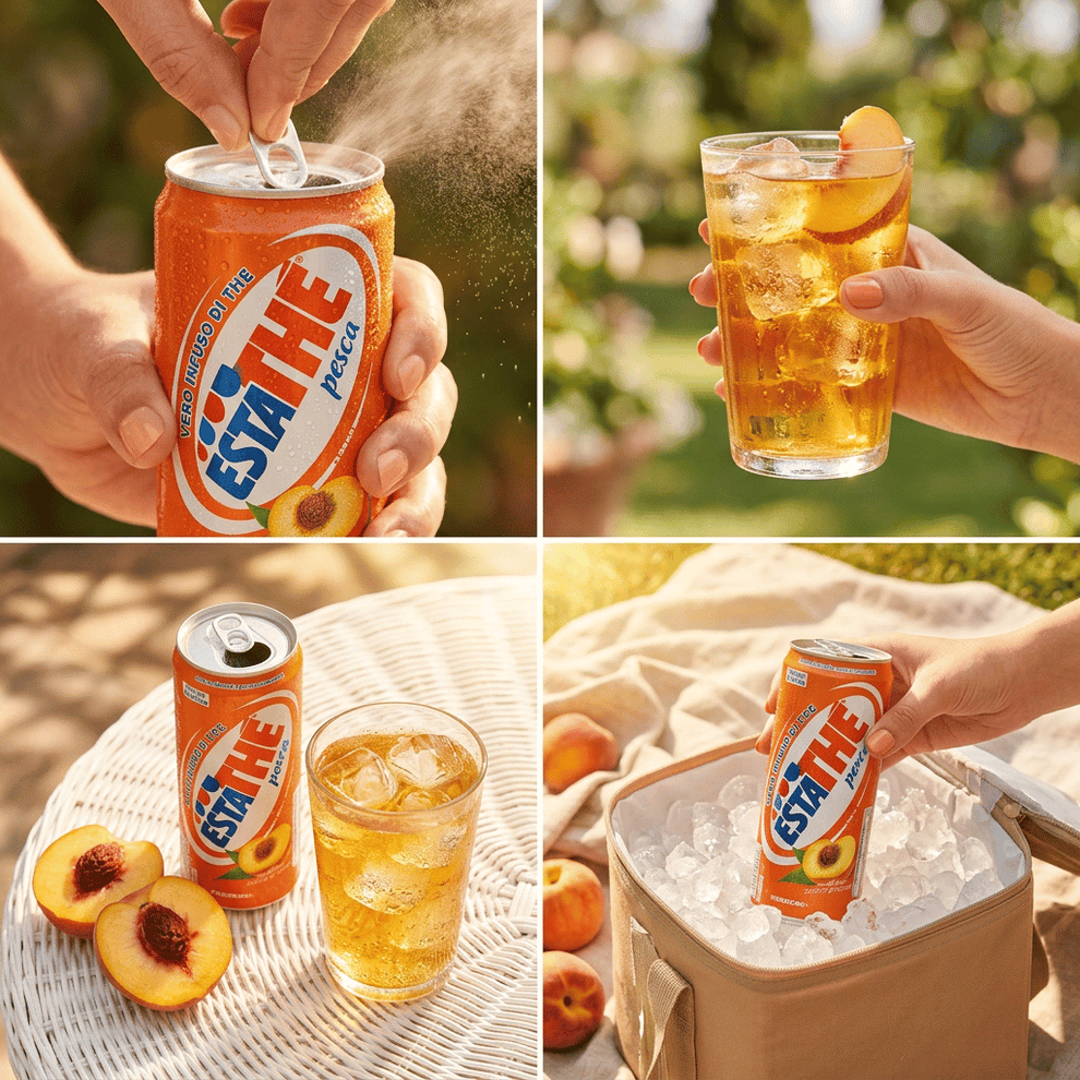 Estathé - Peach Ice Tea Can (330ml / 6x330ml) - Italian Supermarkets